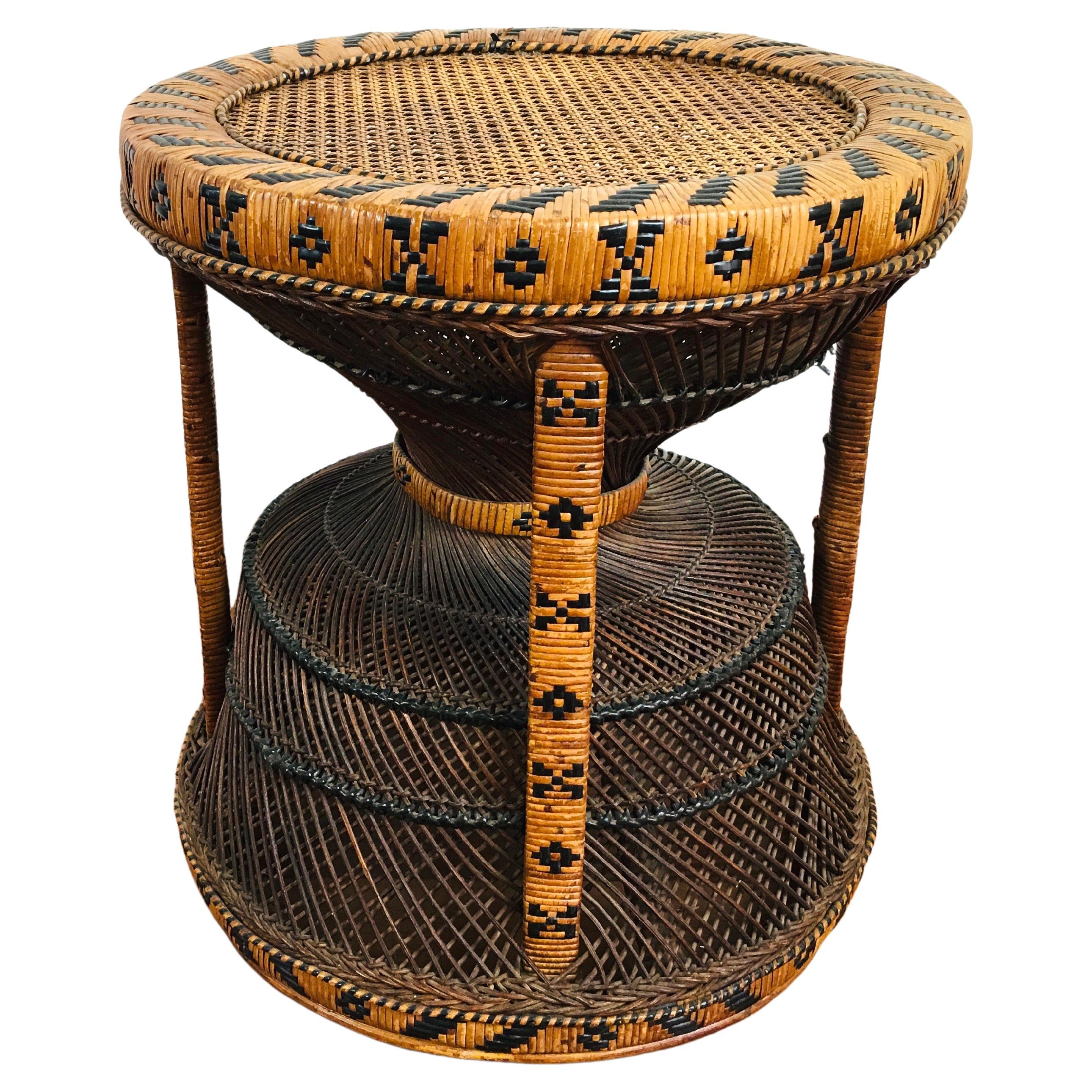Rattan Table at 1stDibs