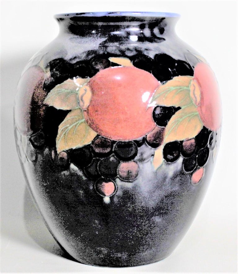 Vintage William Moorcroft Pomegranate Art Pottery Vase For Sale at 1stDibs
