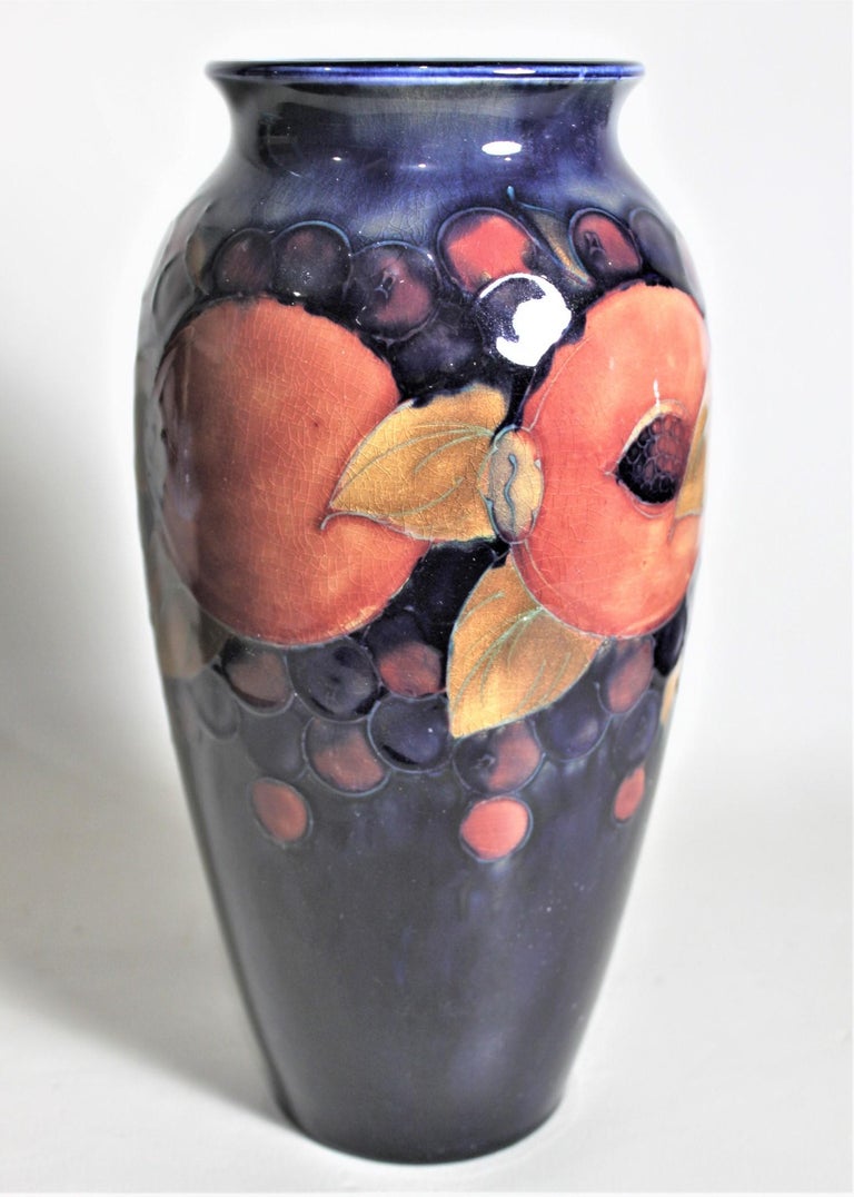 Vintage William Moorcroft Pomegranate Art Pottery Vase For Sale at 1stDibs
