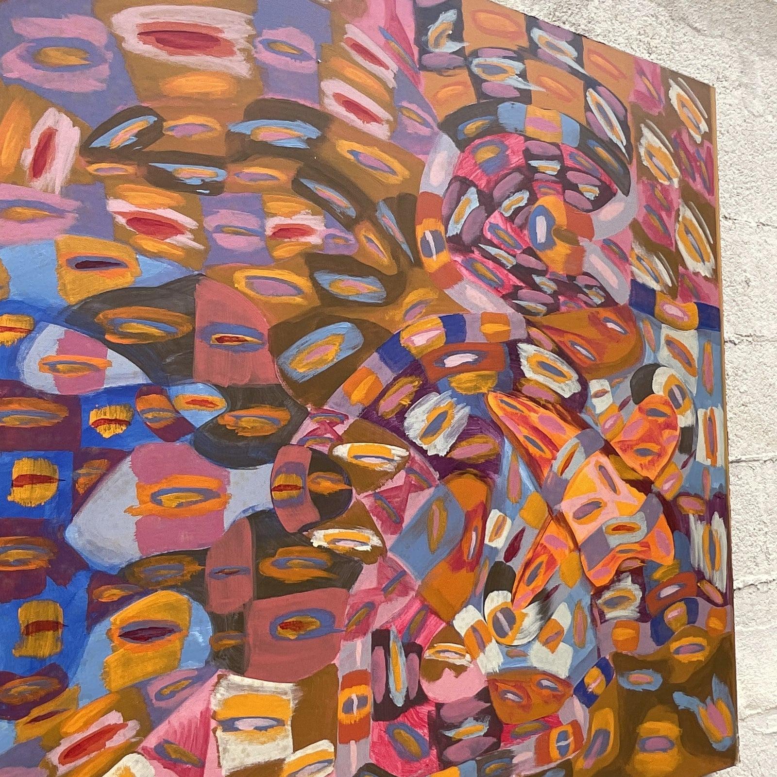 Vintage Wilson Abstract Painting For Sale at 1stDibs