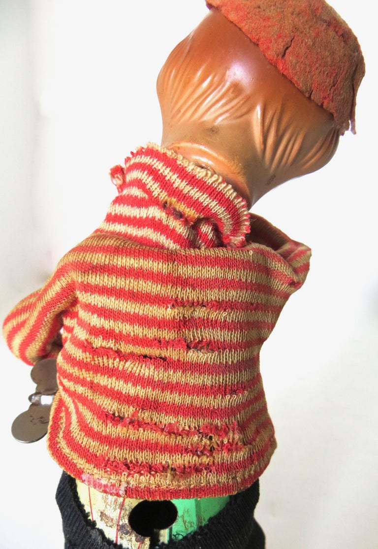 Vintage Wind-Up Toy, Circa 1950 "Smiling Boy Polishing Boots" Rare For ...