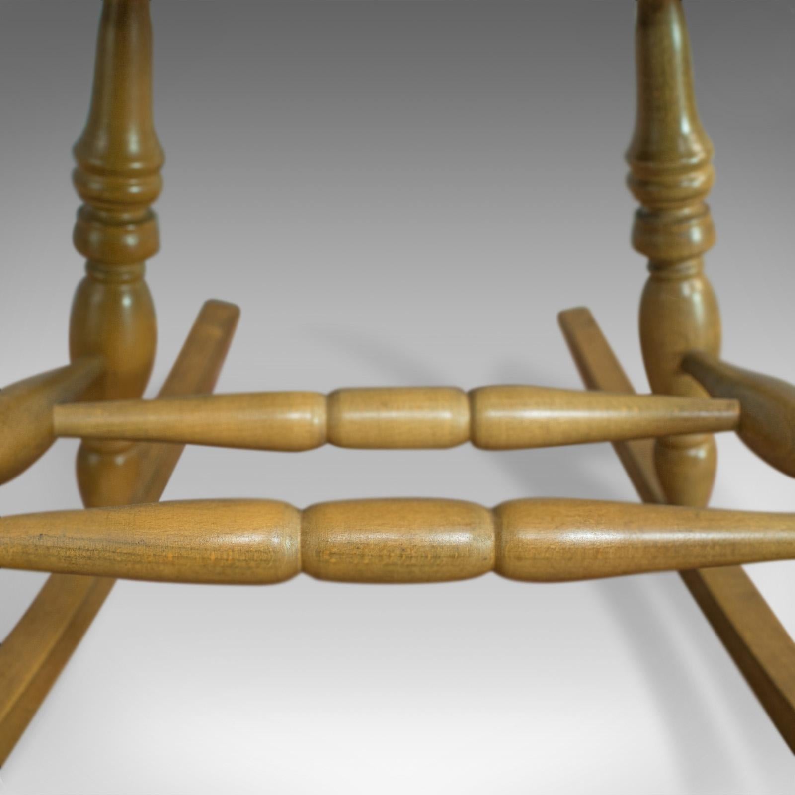 Vintage Windsor Rocking Chair, English, Beech, Armchair, Late 20th ...