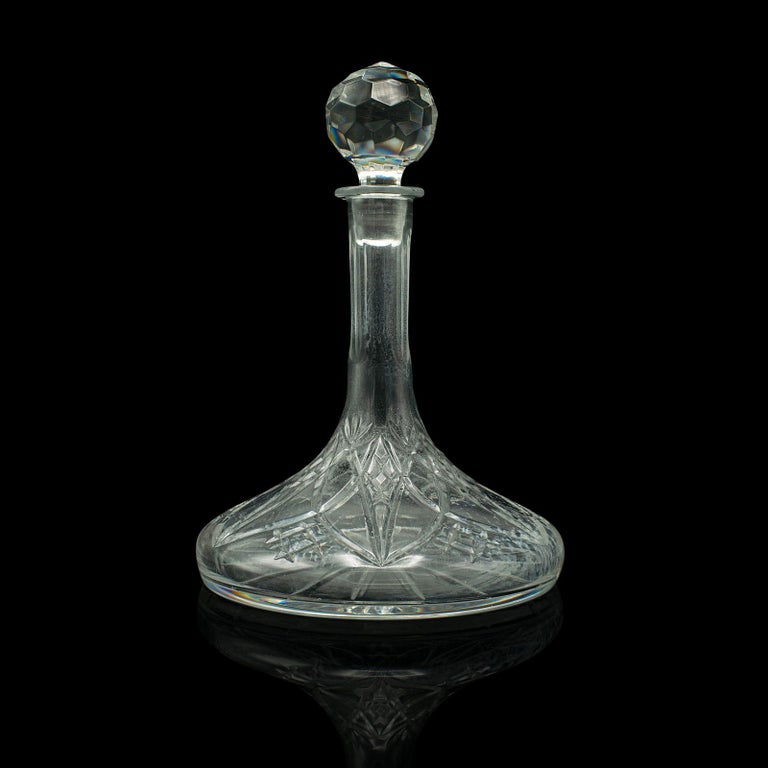 Vintage Wine Decanter, English, Cut Glass, Decorative, Spirit Vessel ...