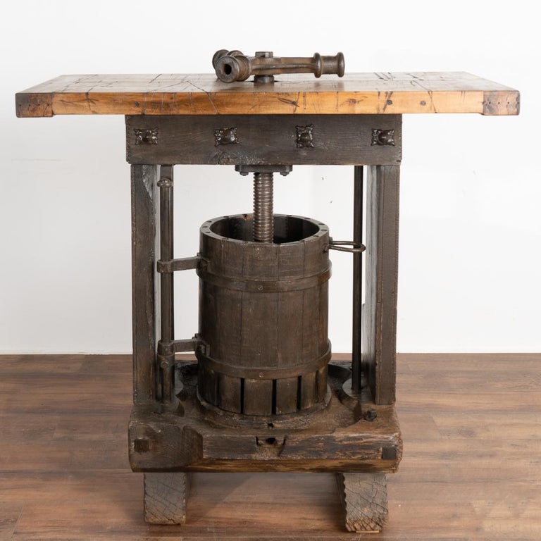 Vintage Wine Press Bar Table Wine Tasting Table, circa 1890 For Sale at ...