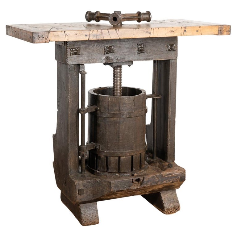 Vintage Wine Press Bar Table Wine Tasting Table, circa 1890 For Sale at ...