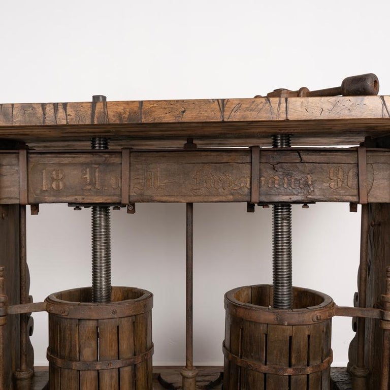 Vintage Wine Press Bar Top or Wine Tasting Table For Sale at 1stDibs