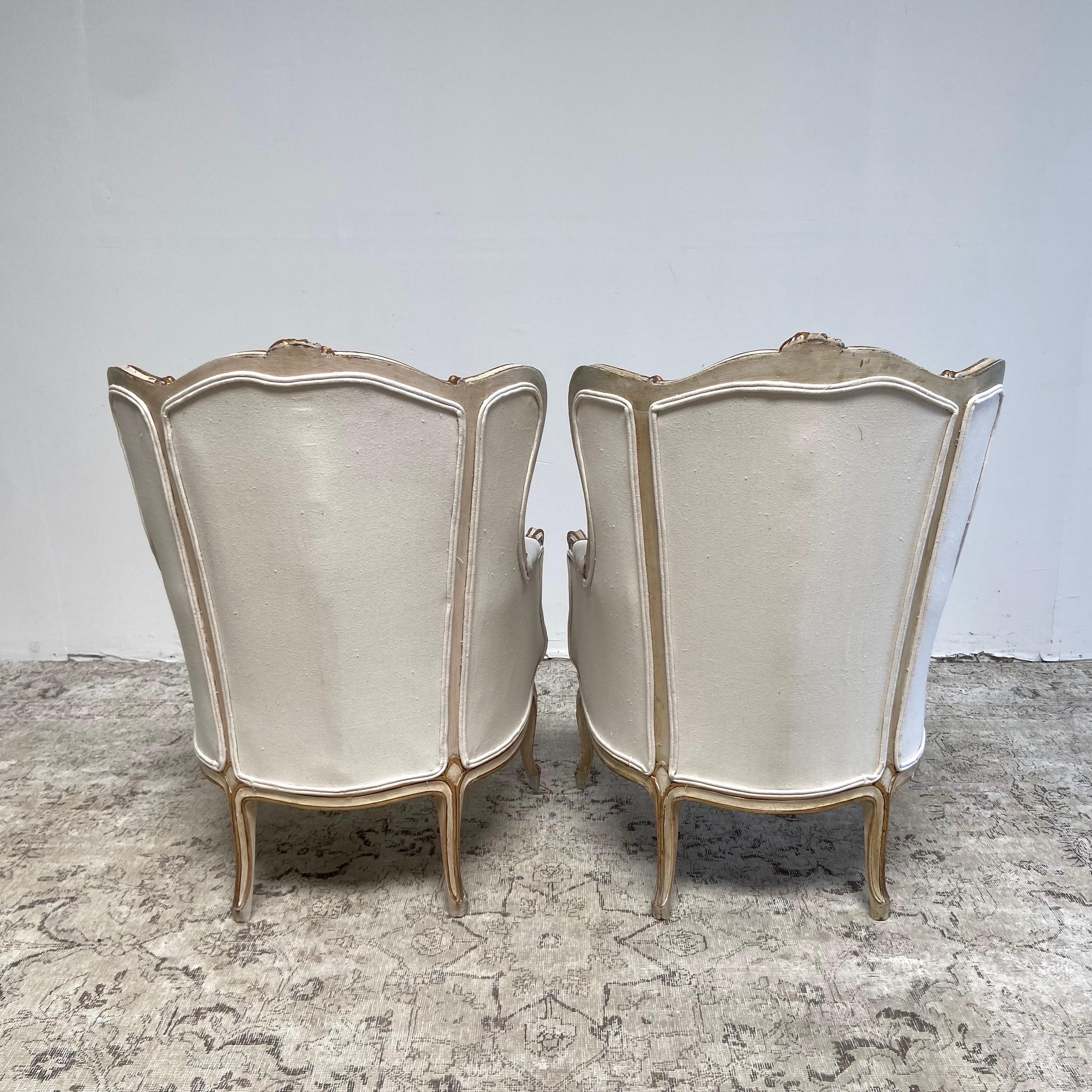 Vintage Wing Back French Style Accent Chair For Sale at 1stDibs ...