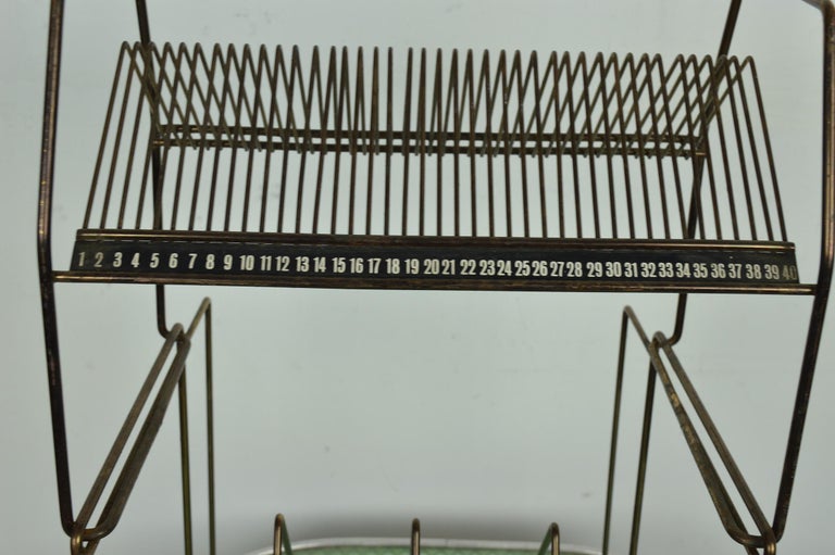 Vintage Wire Work Vinyl Record Rack, 1960s For Sale at 1stDibs