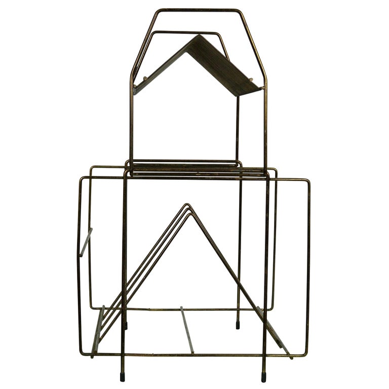 Vintage Wire Work Vinyl Record Rack, 1960s at 1stDibs