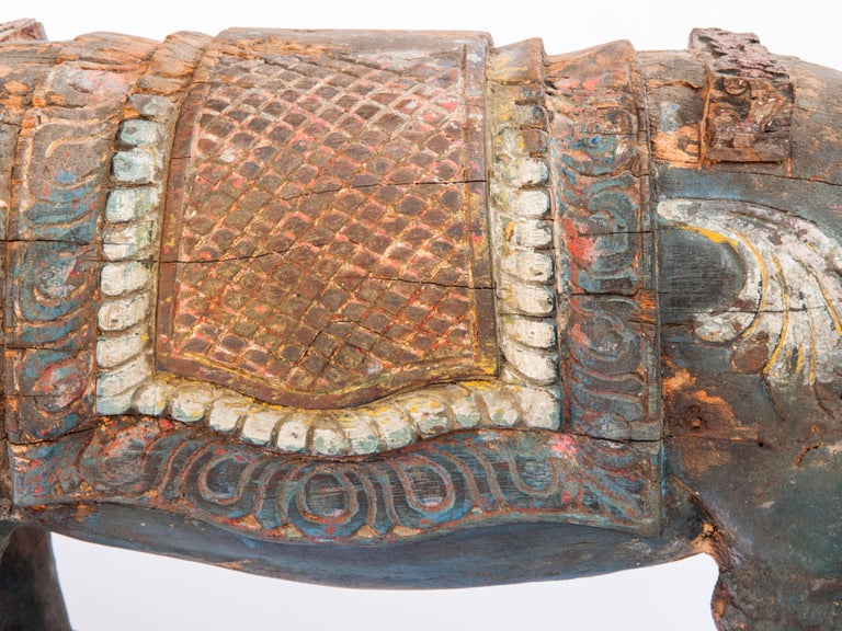 Vintage Wood Carved Mythical Animal Makara, Thailand, Mid-20th Century ...