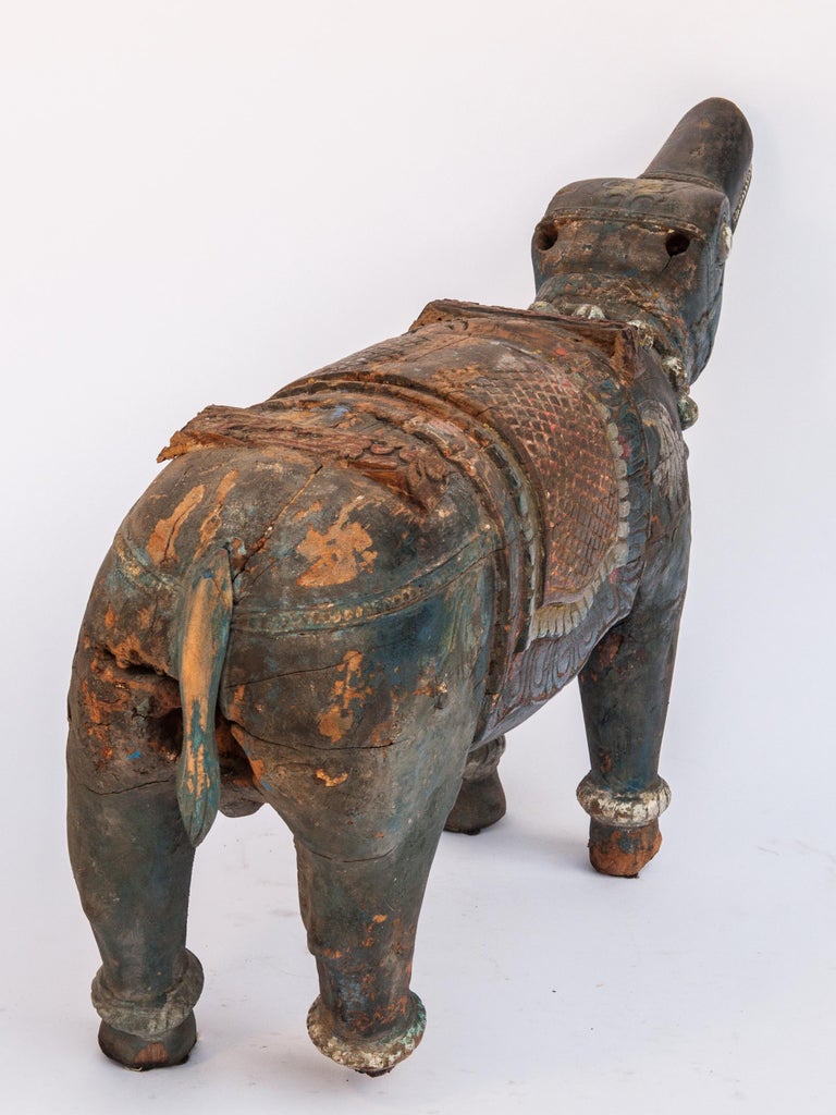 Vintage Wood Carved Mythical Animal Makara, Thailand, Mid-20th Century ...