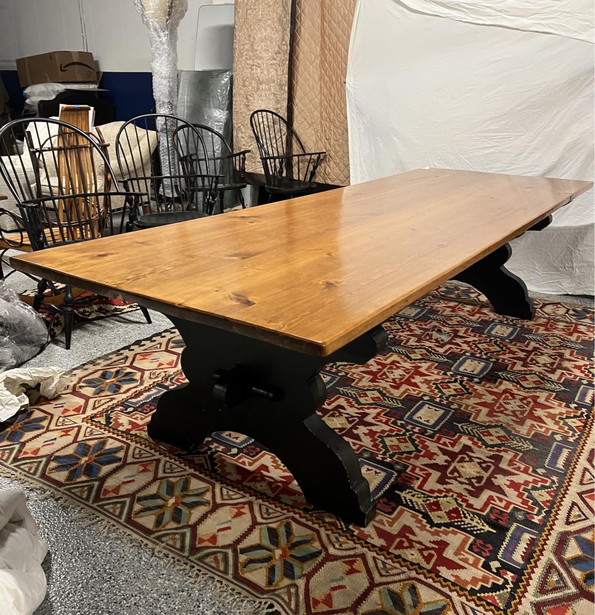 Vintage Wood Dining Table For Sale at 1stDibs