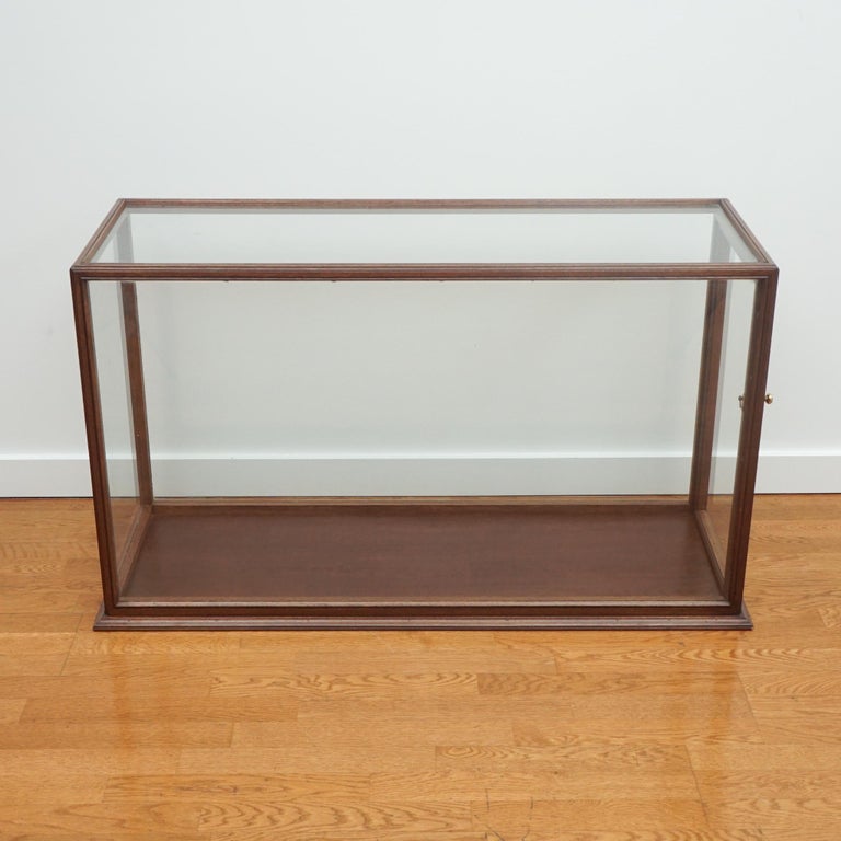 Vintage Wood Frame Glass Display Case For Sale at 1stDibs