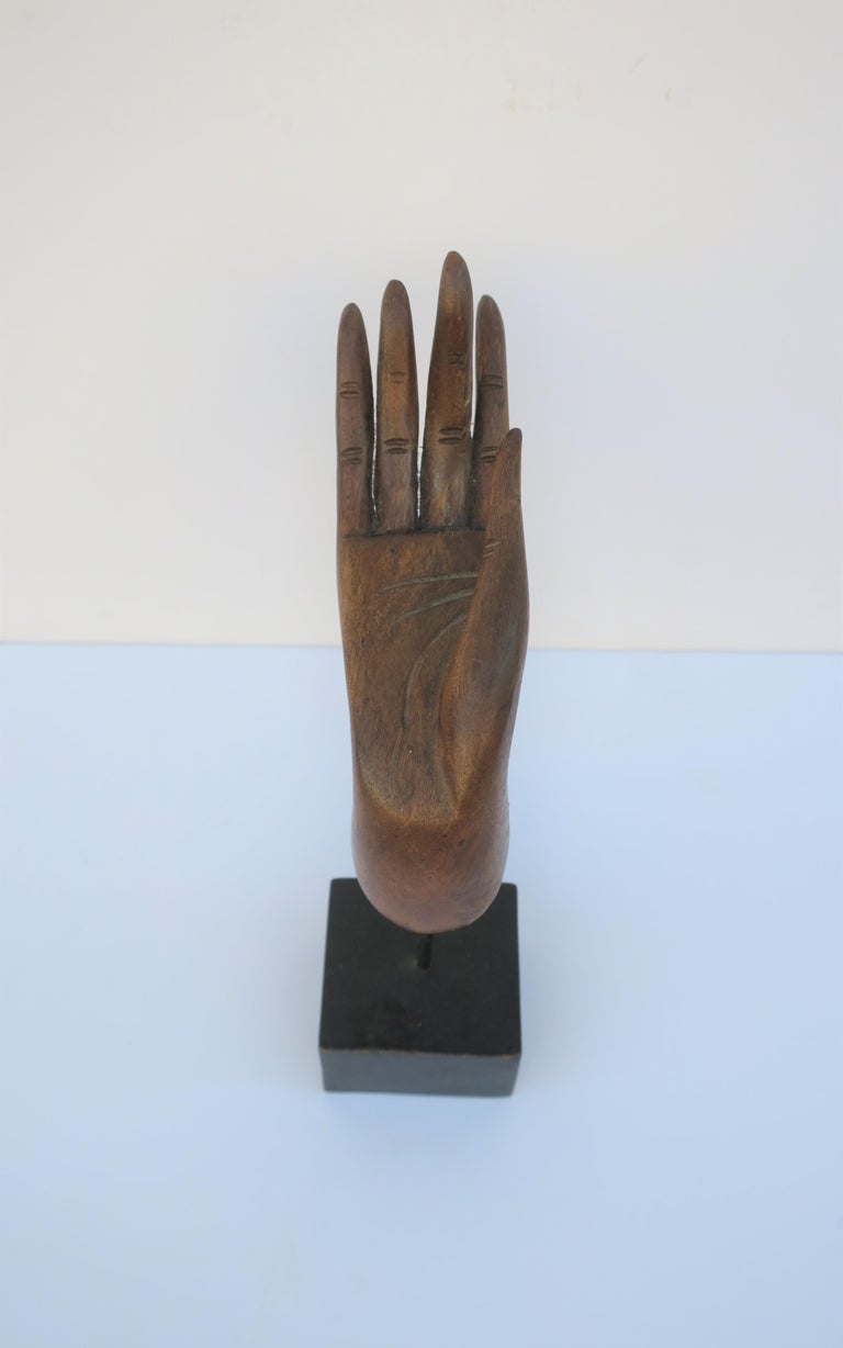 Vintage Wood Hand Sculpture at 1stDibs
