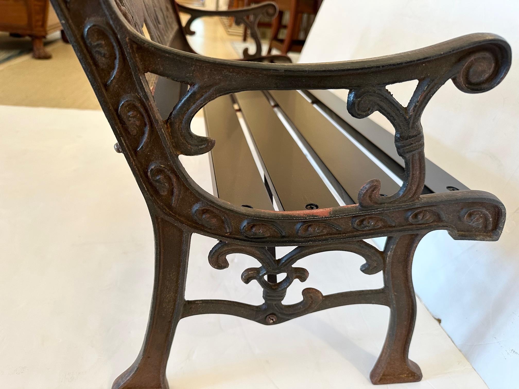 Vintage Wood and Iron Child Size Animal Motif Bench at 1stDibs | child ...