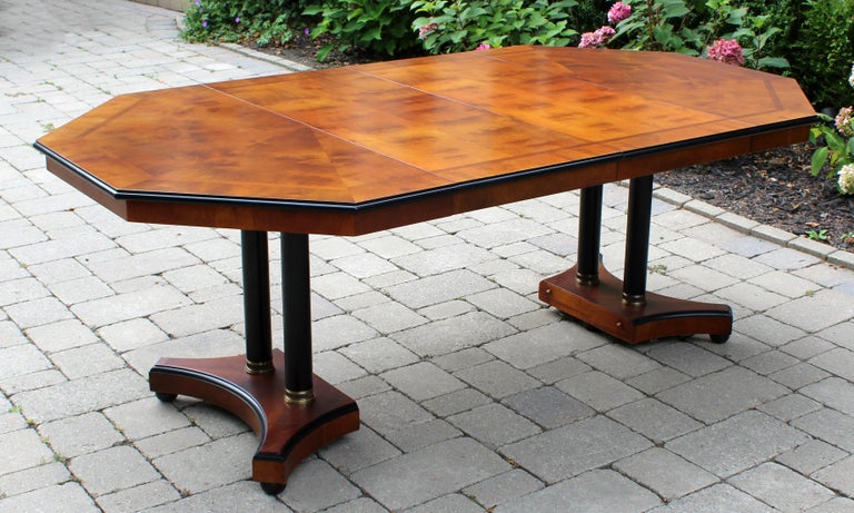 Vintage Wood Octagon Expandable Dining Table with 2 Leaves Century ...
