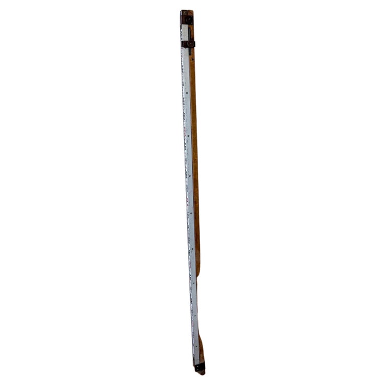 Vintage Wood Survey Measuring Large Stick by Lenner For Sale at 1stDibs