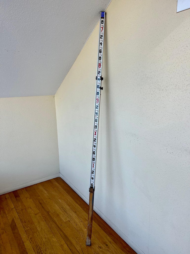 Vintage Wood Survey Measuring Large Stick by Lenner For Sale at 1stDibs