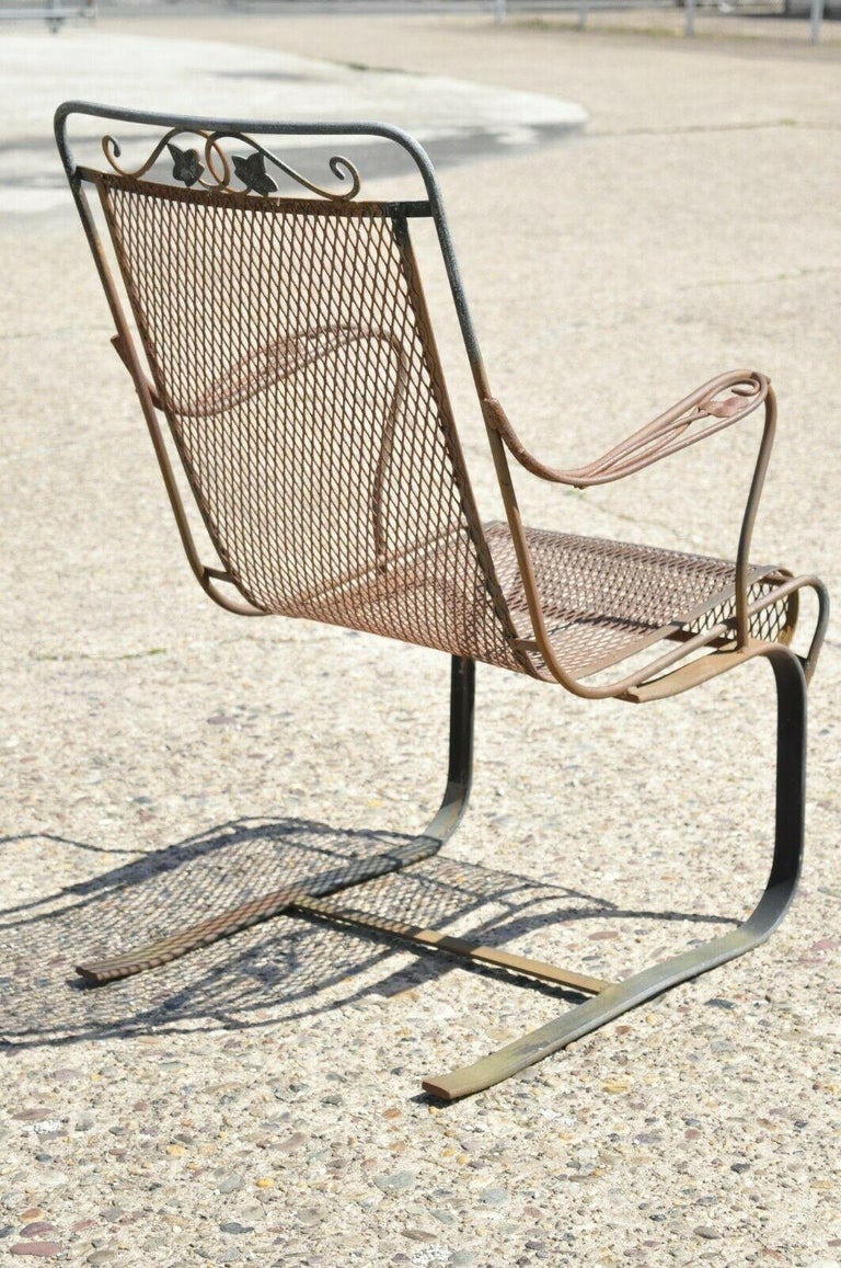 Vintage Woodard Wrought Iron Maple Leaf Garden Patio Bouncer Spring ...