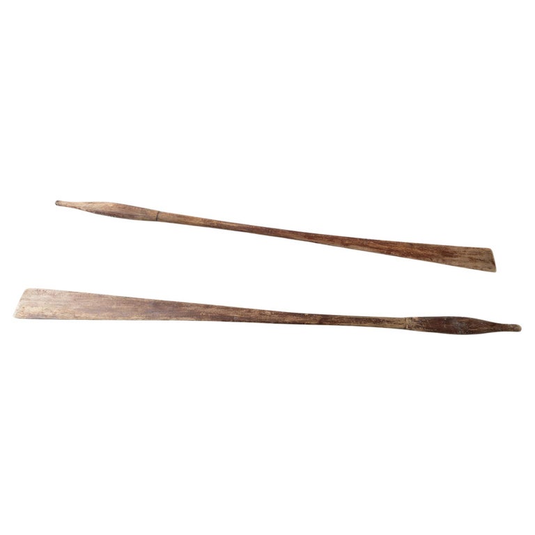 Vintage Wooden Boat Oar Set For Sale at 1stDibs