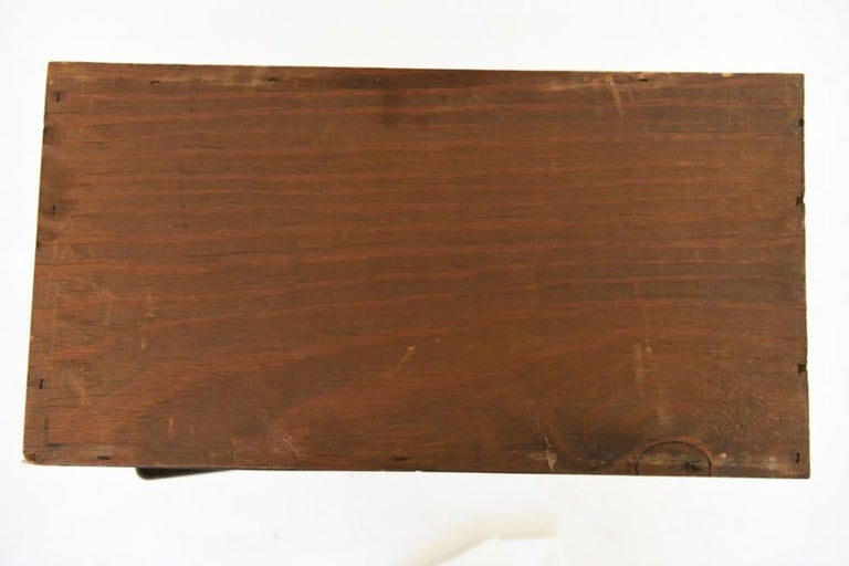 Vintage Wooden Box on Iron Stand at 1stDibs