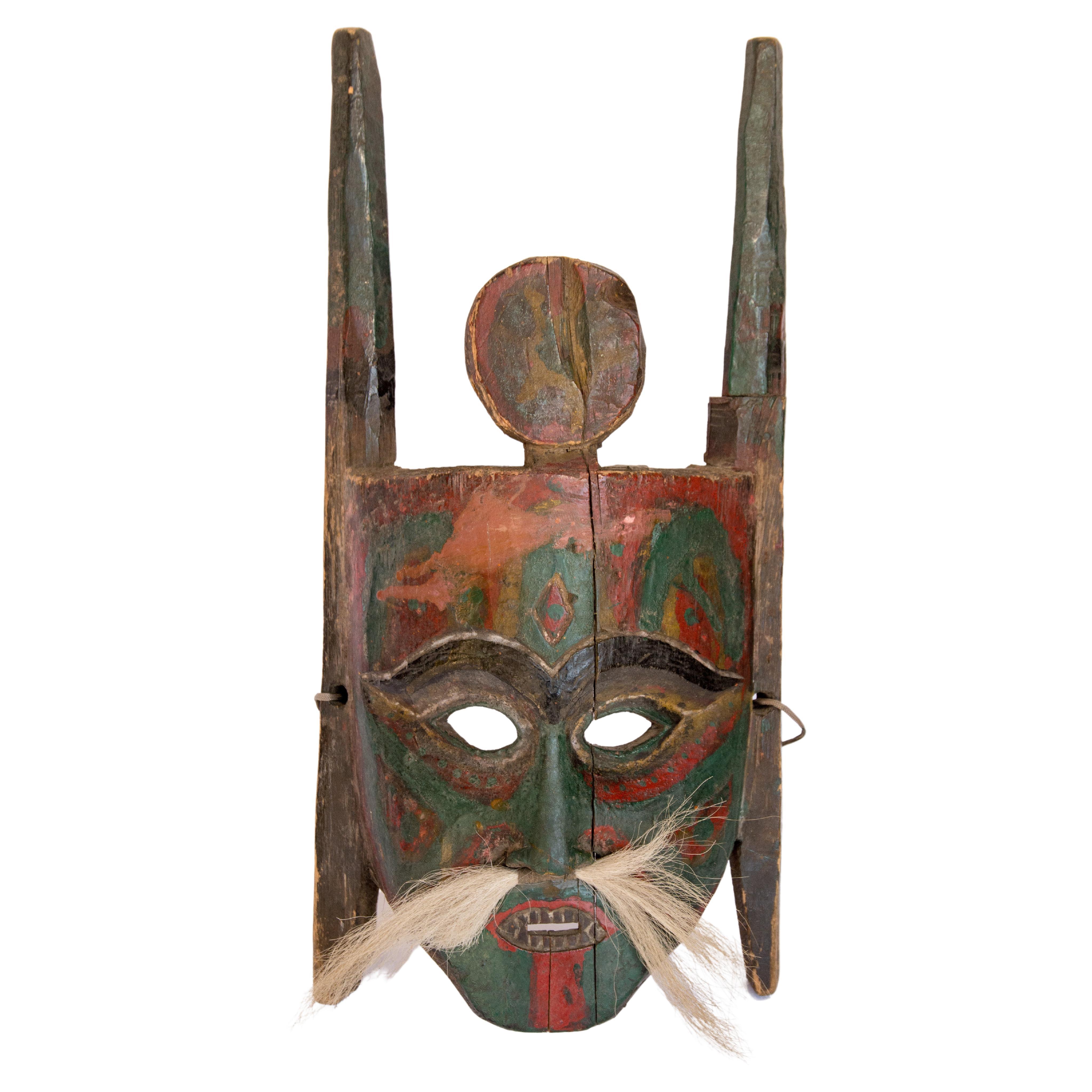 Mid-20th Century Black Dance Mask, Guerrero, Mexico For Sale at 1stDibs