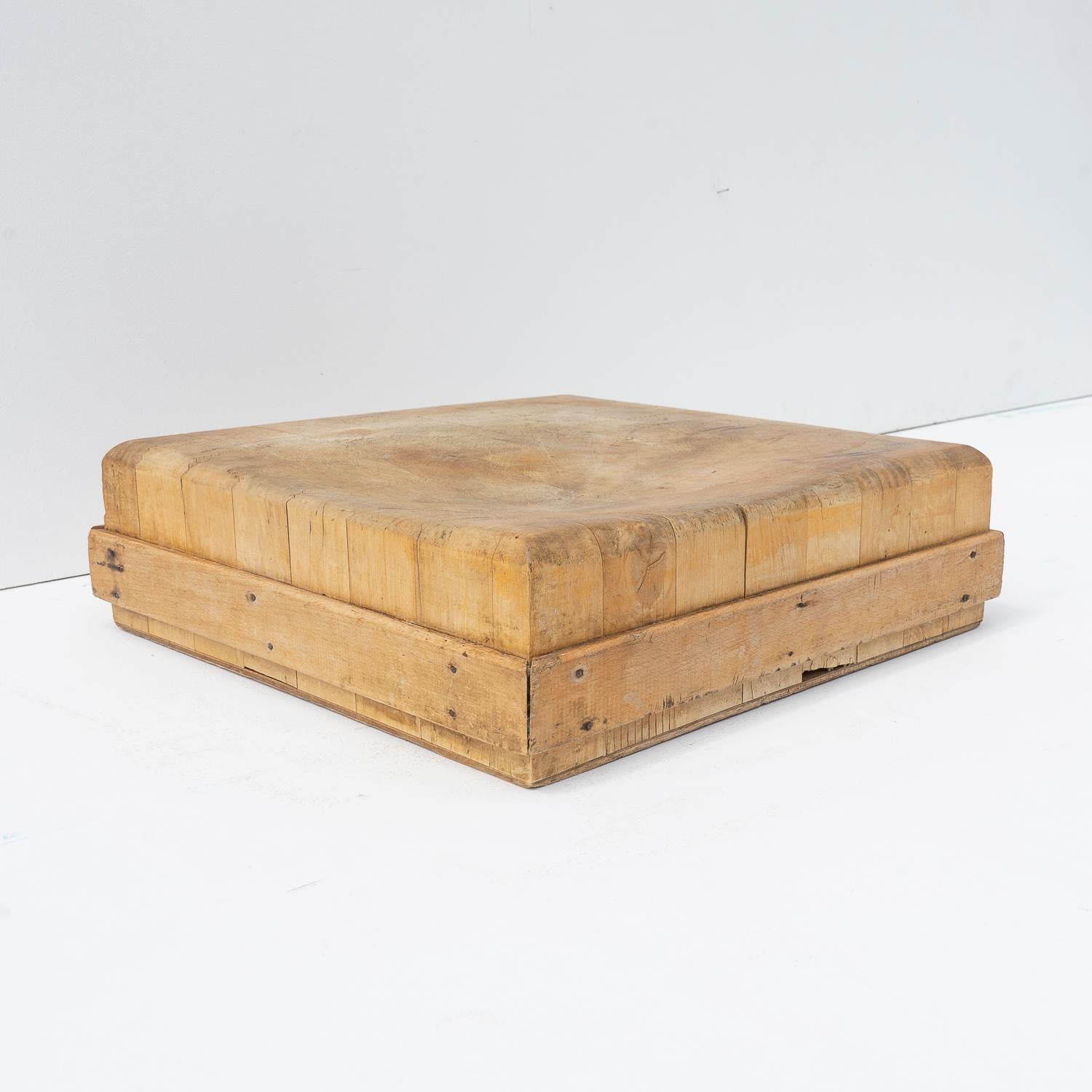 Vintage Wooden End Grain Butchers Block Chopping Board, Early-Mid 20th ...