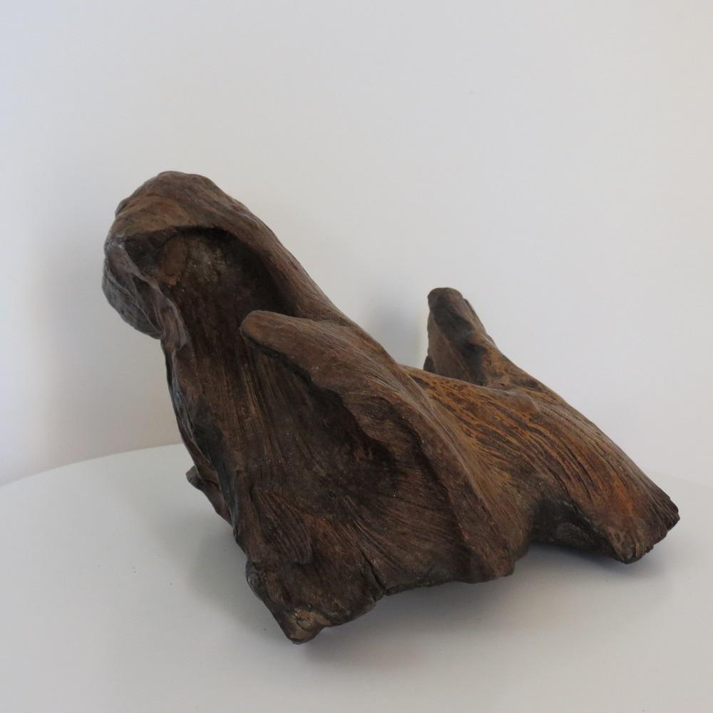 Vintage Wooden Freeform Charred Wooden Sculpture For Sale at 1stDibs
