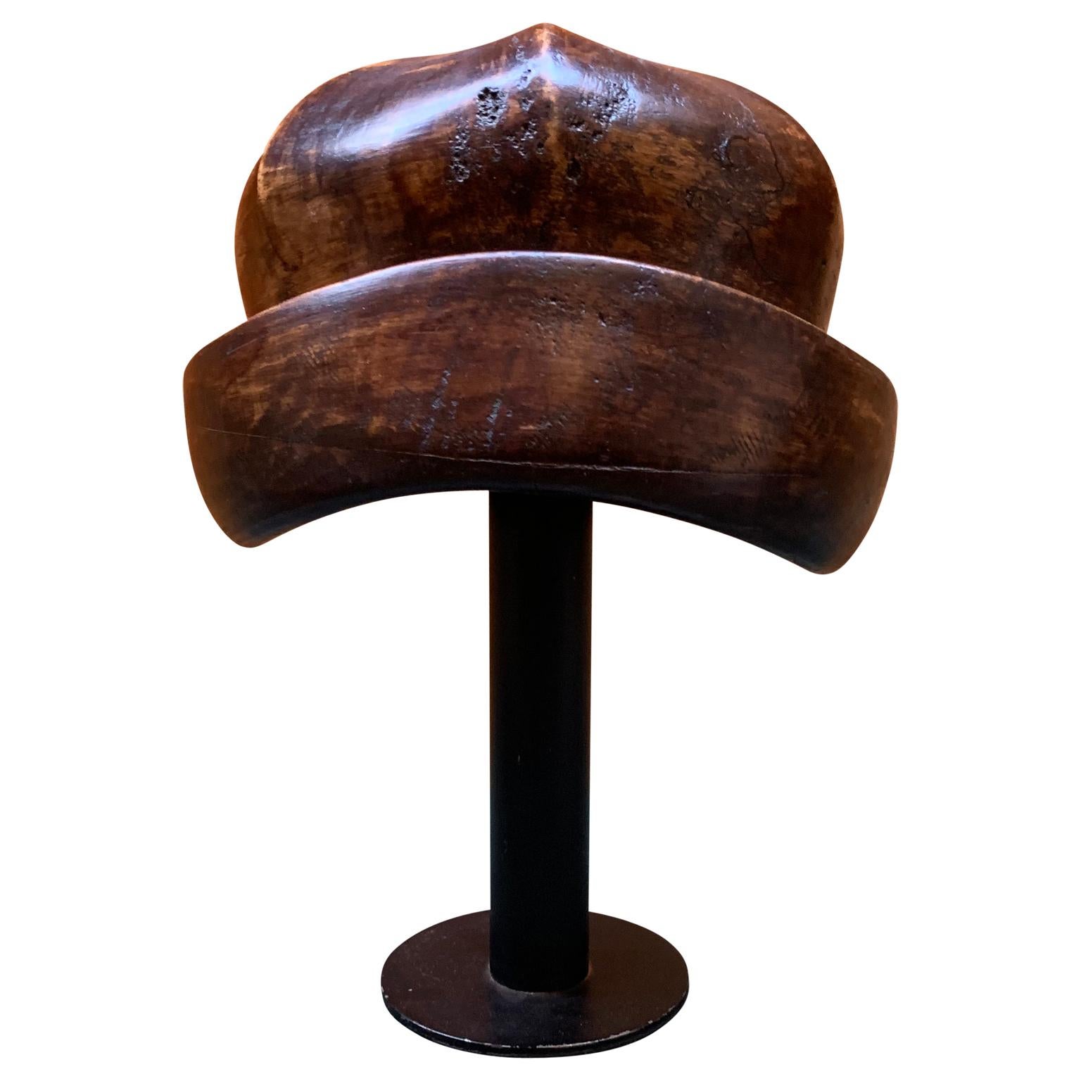 Vintage Wooden Hat Form at 1stDibs | wooden hat forms