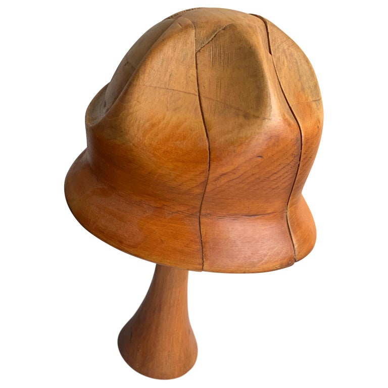 Vintage Wooden Hat Form at 1stDibs