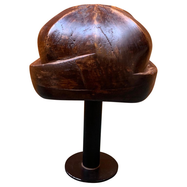 Vintage Wooden Hat Form at 1stDibs