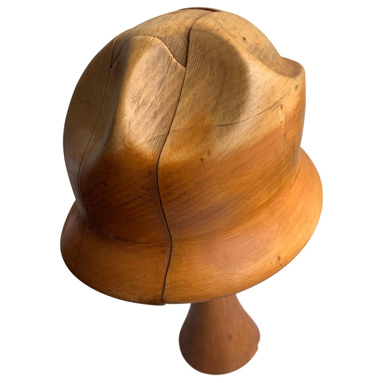 Vintage Wooden Hat Form at 1stDibs