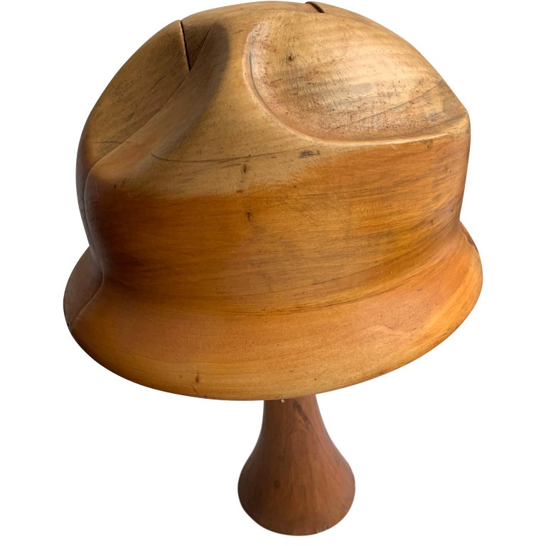 Vintage Wooden Hat Form at 1stDibs