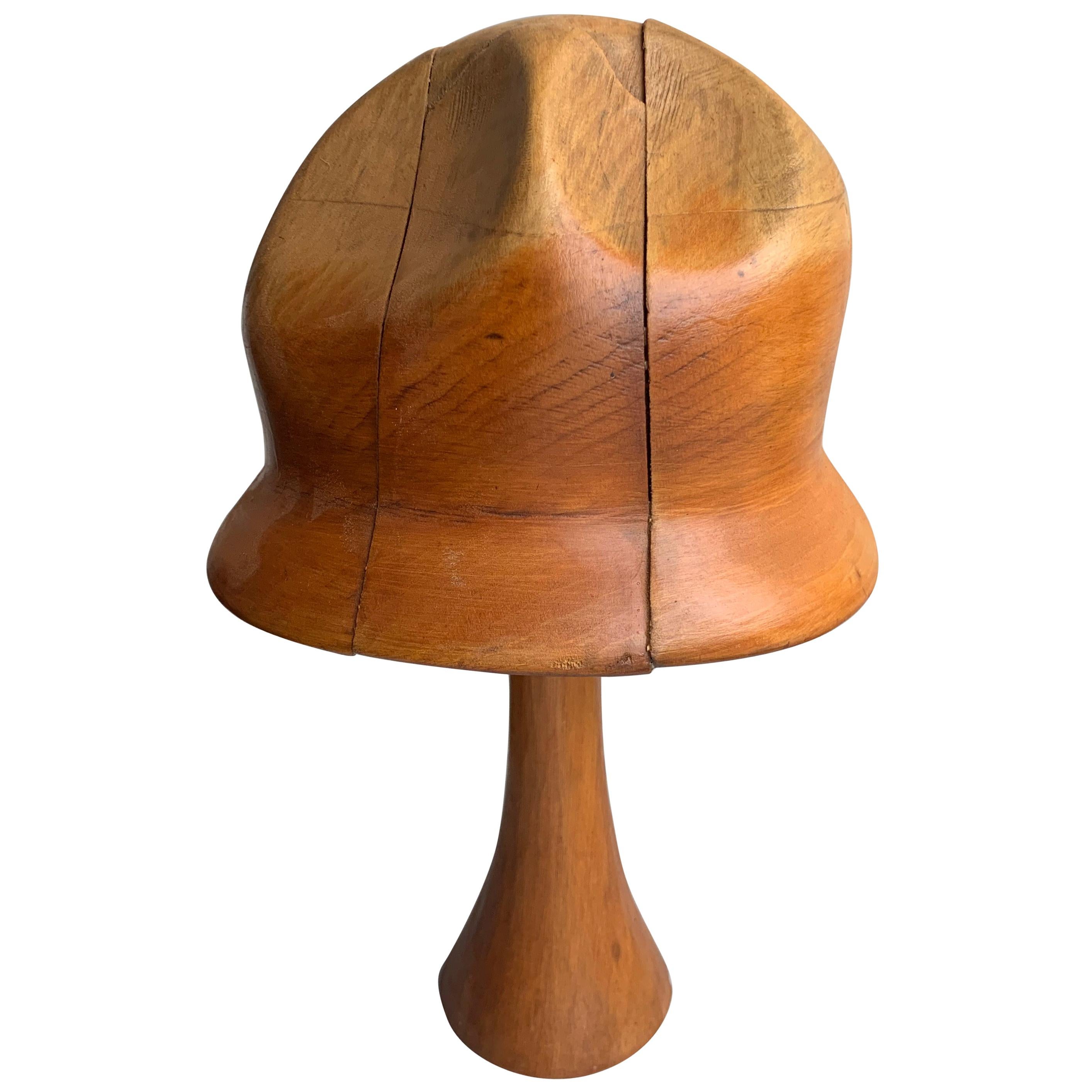 Vintage Wooden Hat Form at 1stDibs