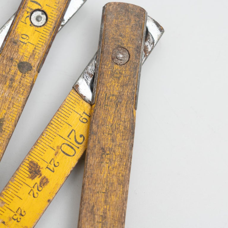 Vintage Wooden Measuring Stick, circa 1950 For Sale at 1stDibs