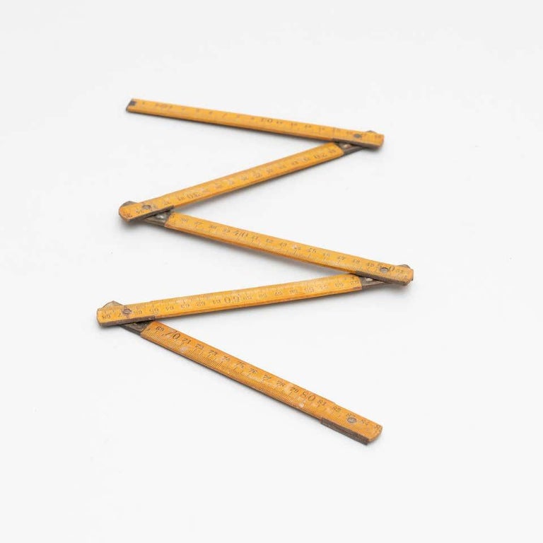 Vintage Wooden Measuring Stick, circa 1950 For Sale at 1stDibs