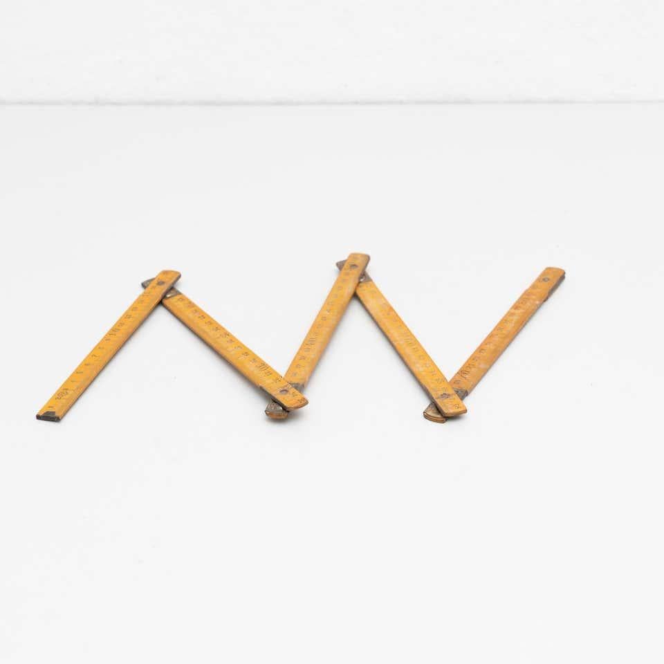 Vintage Wooden Measuring Stick, circa 1950 For Sale at 1stDibs