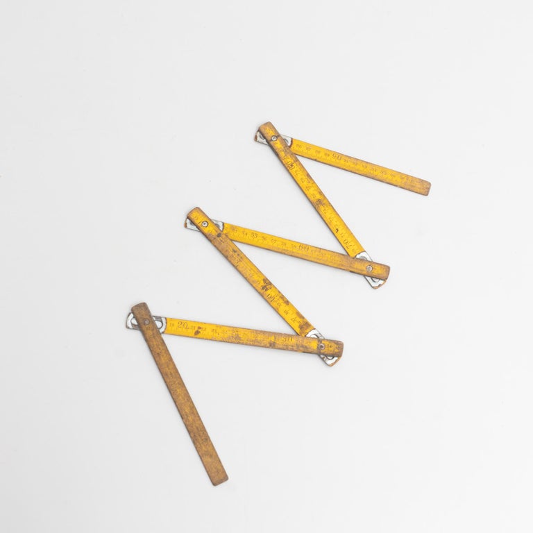 Vintage Wooden Measuring Stick, circa 1950 For Sale at 1stDibs