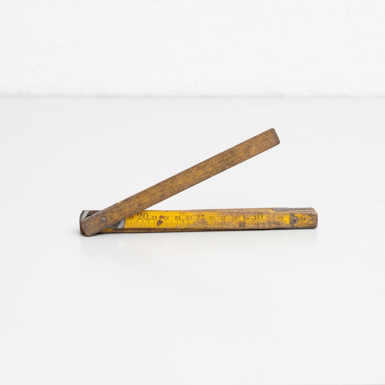 Vintage Wooden Measuring Stick, circa 1950 For Sale at 1stDibs