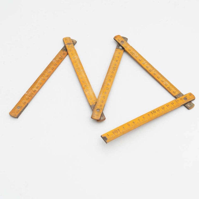 Vintage Wooden Measuring Stick, circa 1950 For Sale at 1stDibs