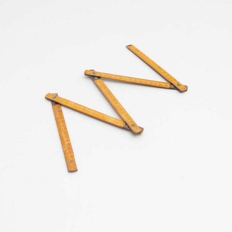 Vintage Wooden Measuring Stick, circa 1950 For Sale at 1stDibs