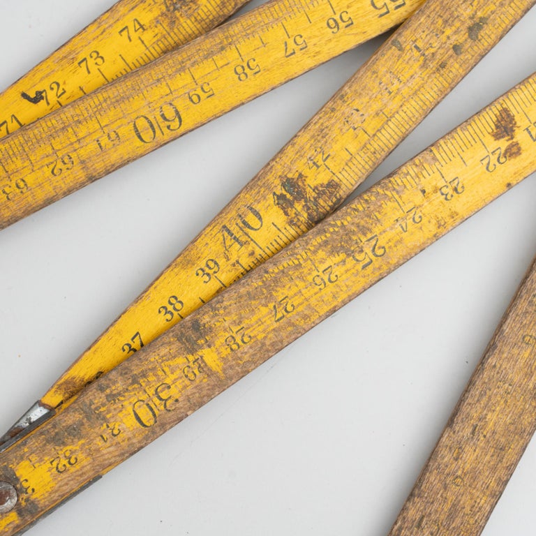 Vintage Wooden Measuring Stick, circa 1950 For Sale at 1stDibs