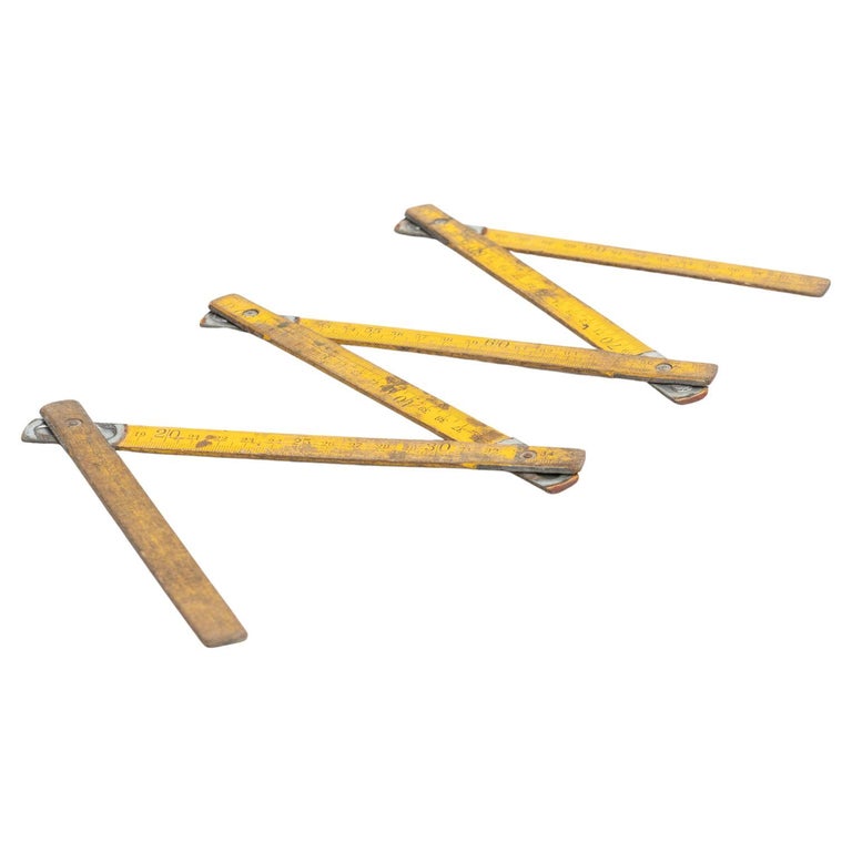 Vintage Wooden Measuring Stick, circa 1950 For Sale at 1stDibs