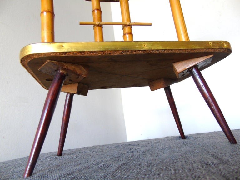 Vintage Wooden Plant Stand, 1950s For Sale at 1stDibs