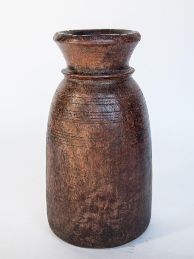 Vintage Wooden Pot from West Nepal, Mid-20th Century at 1stDibs
