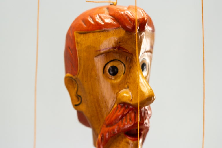 Vintage Wooden Puppet Marionette Don Quixote For Sale at 1stDibs