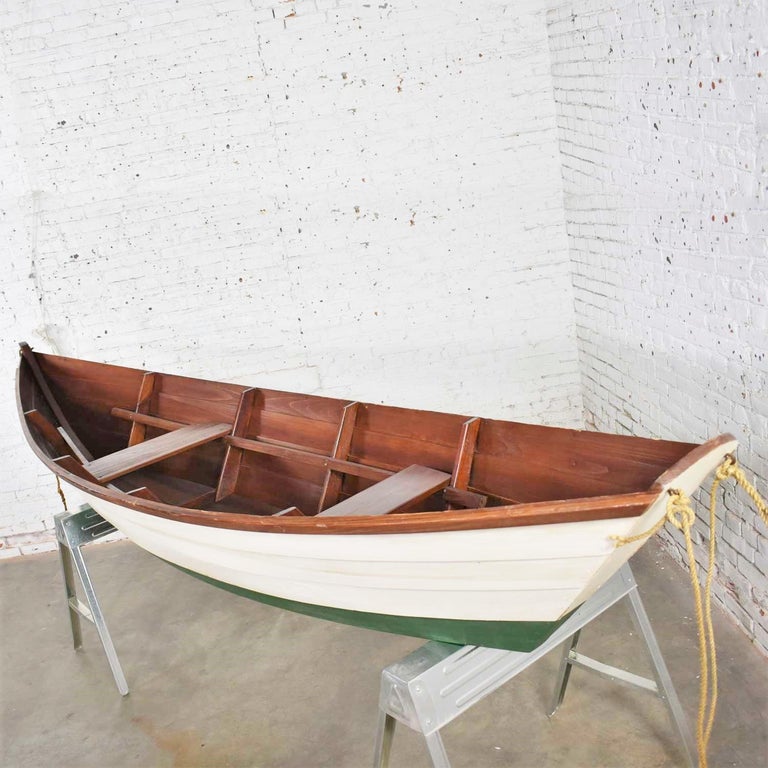 Vintage Wooden Rowboat for Maritime or Nautical Décor at 1stDibs