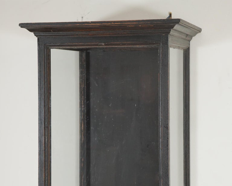 Vintage Wooden Wall Vitrine, Belgium For Sale at 1stDibs