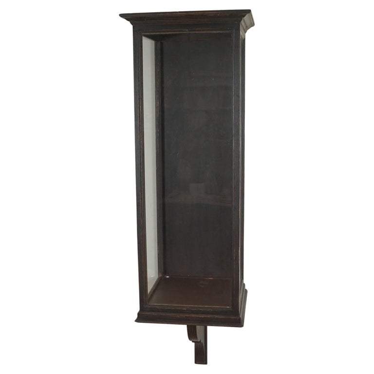 Vintage Wooden Wall Vitrine, Belgium For Sale at 1stDibs