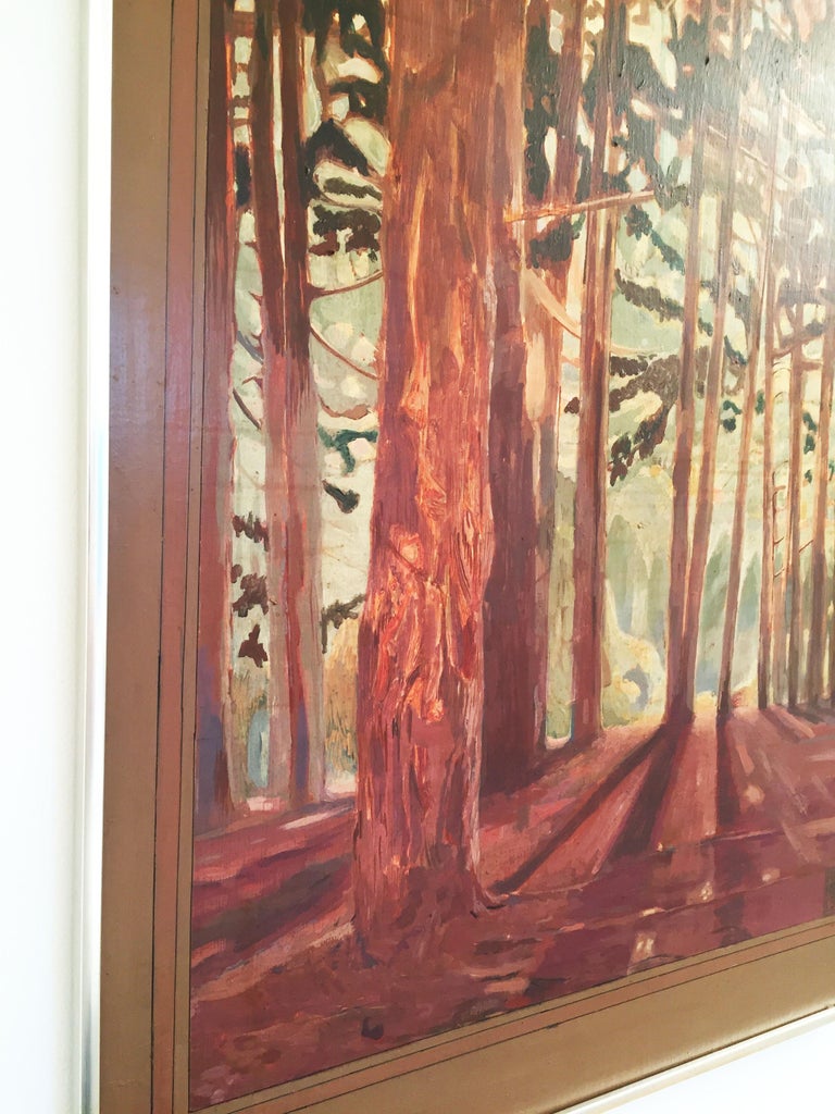 Vintage Woods Painting by Alan Healey 1970s Vintage Retro Boho Safari ...